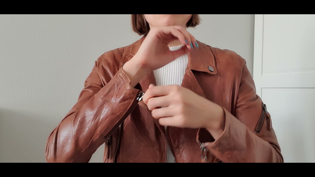 ASMR leather jacket, ziper - YouTube