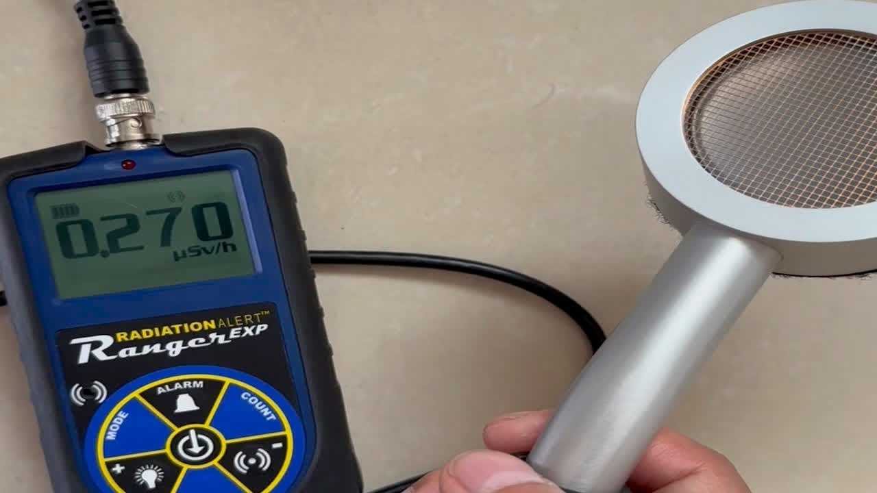 如何快速测试辐射仪灵敏度高低美国SE Ranger EXP数字式多功能核辐射检测仪 盖革计数器 辐射仪 放射性沾染检测仪 inspector ...