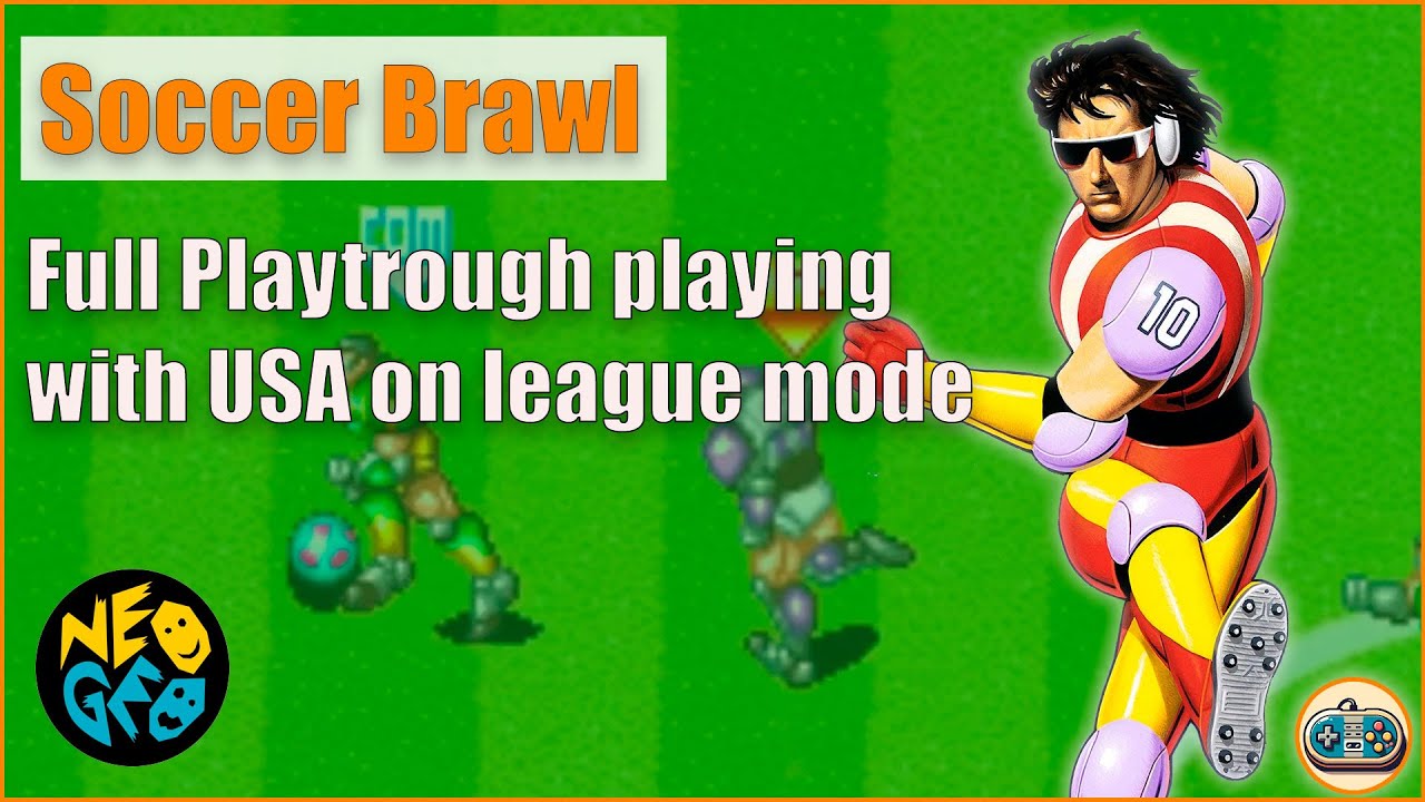 Soccer Brawl (Neo Geo) | Full Playtrough playing with USA on league ...
