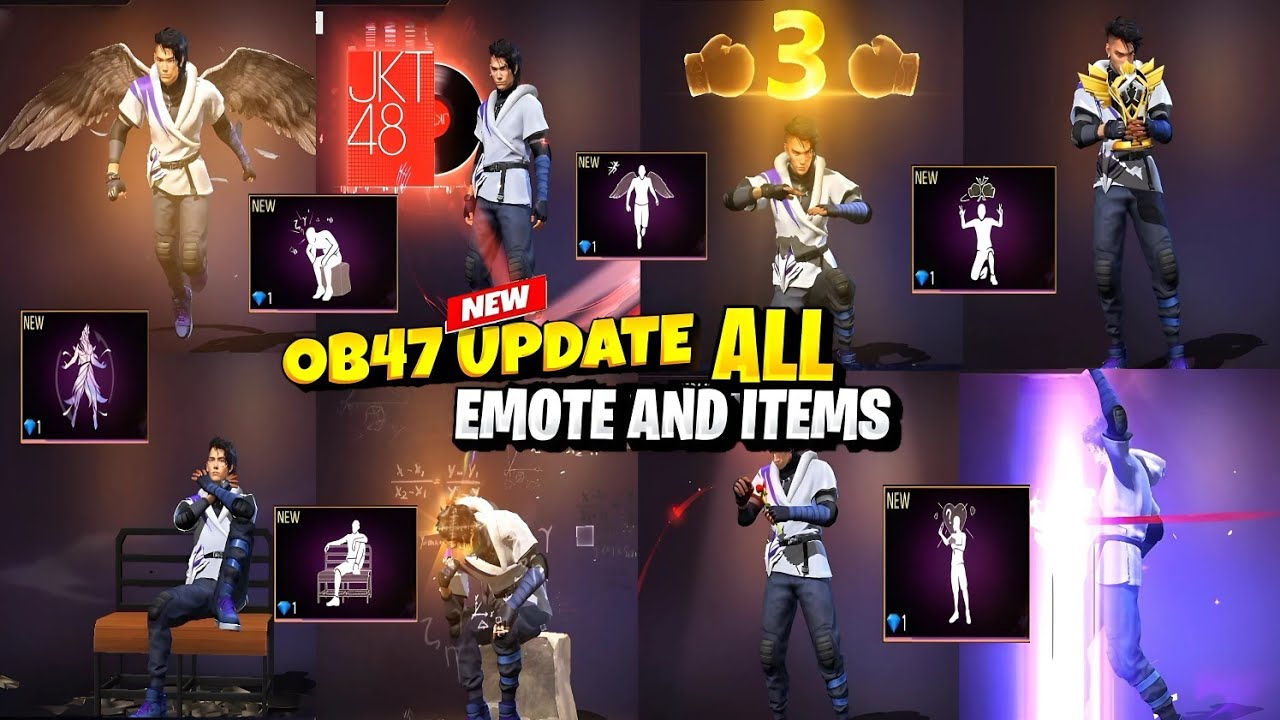 OB47 NEW EMOTE | OB47 ALL EMOTE REVIEW | OB47 EMOTE COLLECTION | OB47 ...