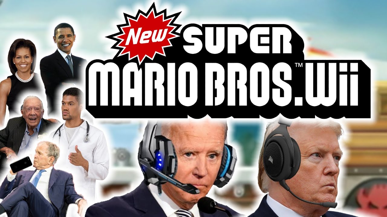 US Presidents Play New Super Mario Bros. Wii 7 - YouTube