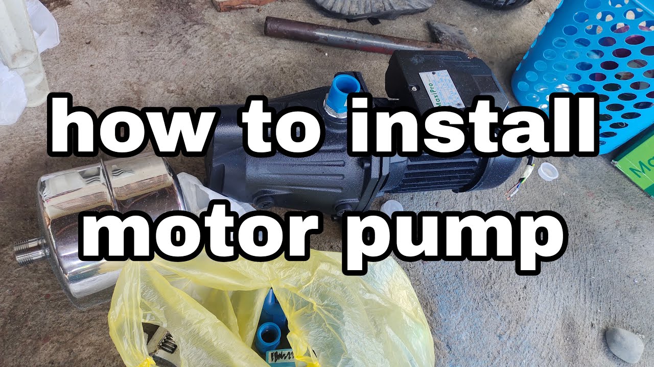 motor pump installation - YouTube