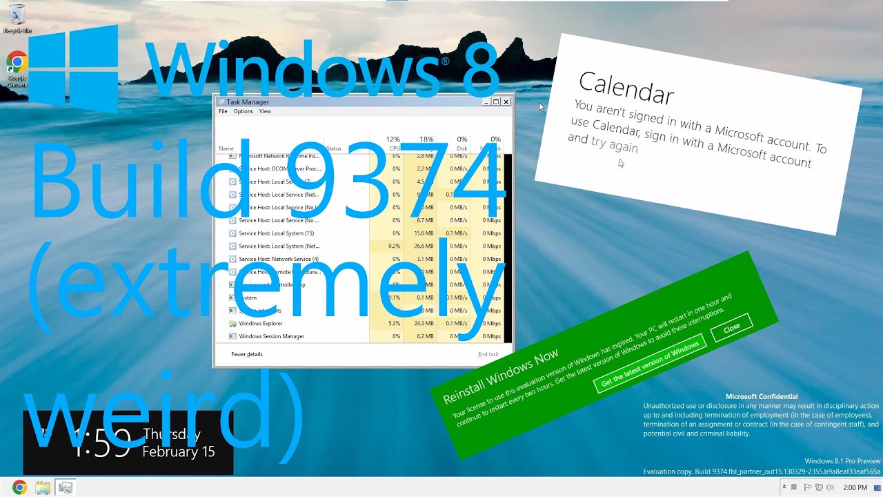Windows 8.1 Build 9374 - YouTube