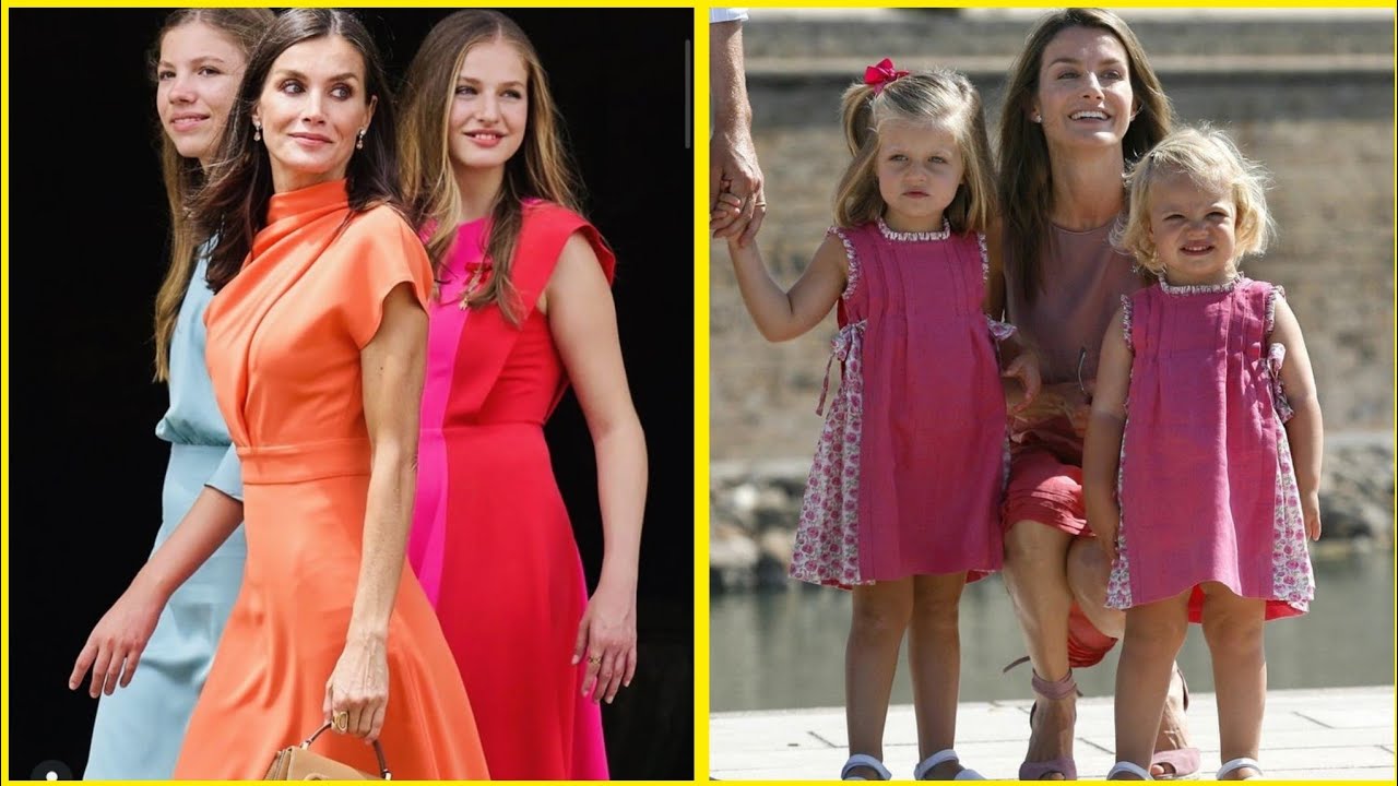 QUEEN LETIZIA HER DAUGHTERS LOVING PITCHERS - YouTube
