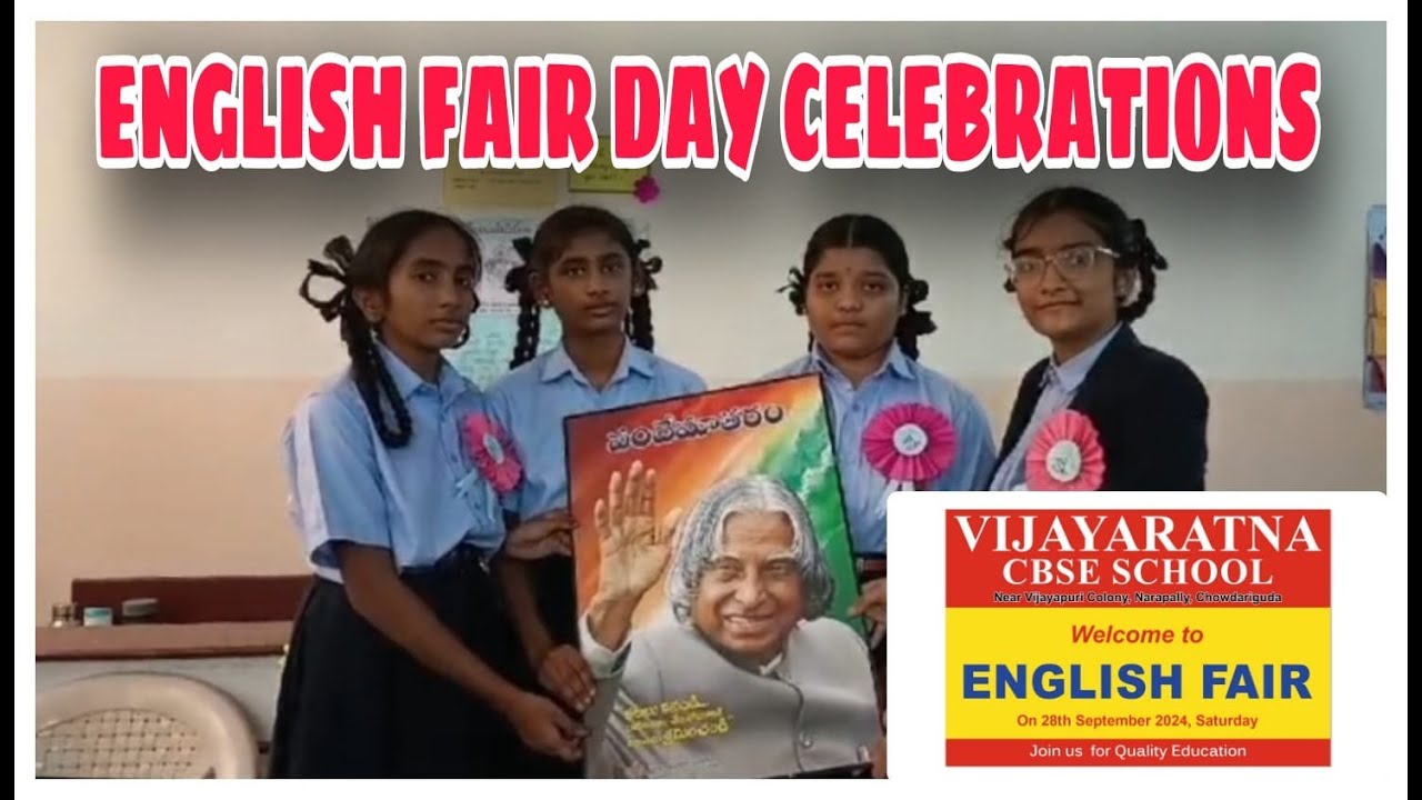 ENGLISH FAIR DAY CELEBRATIONS IN VIJAYA RATNA CBSE SCHOOL || D9 TV ...