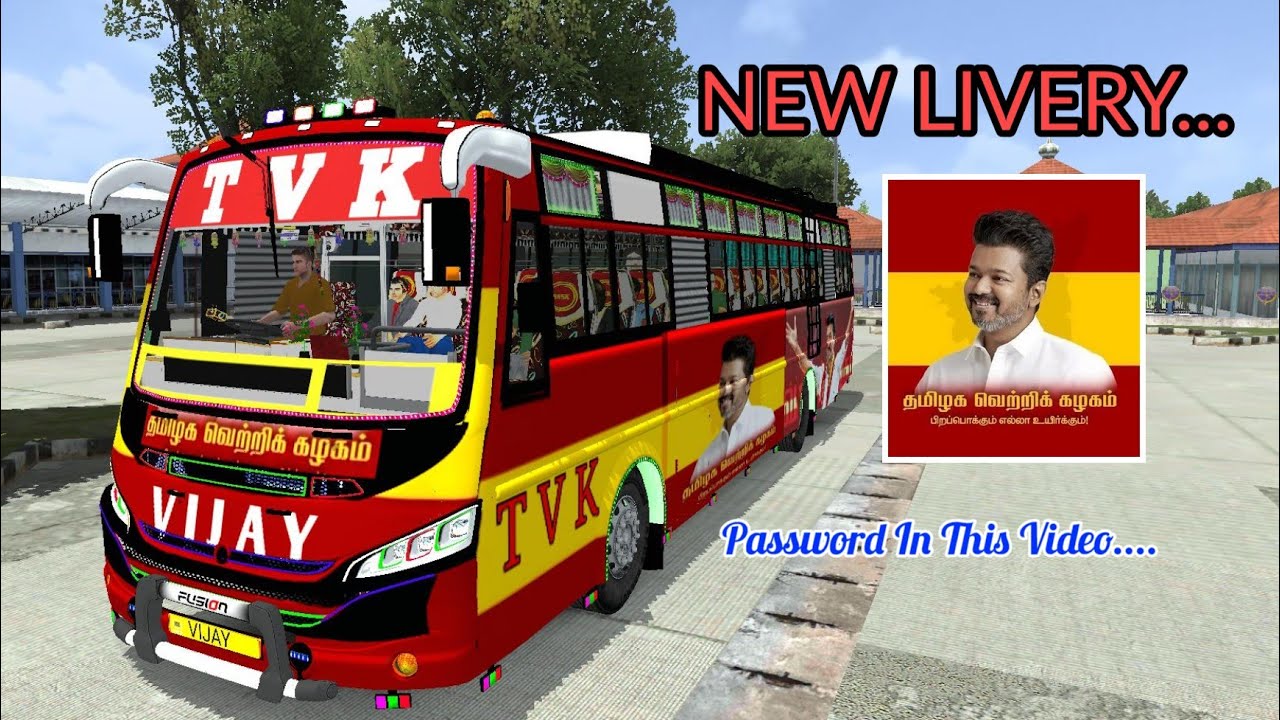 NEW TVK LIVERY BUSSID DOWNLOAD NOW ☝️ - YouTube