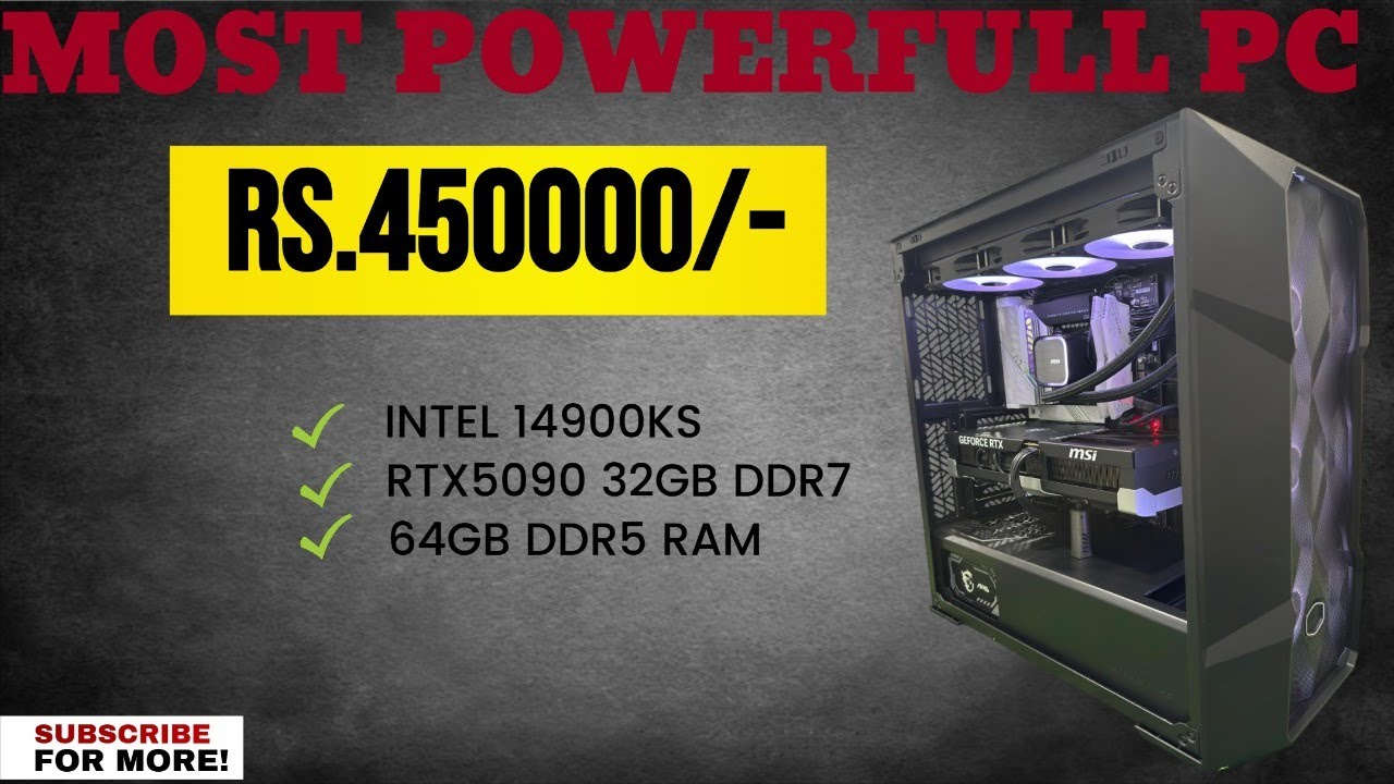 Most Powerful Gaming Pc | 14900KS | RTX5090 #gaming #pcbuild #intel ...