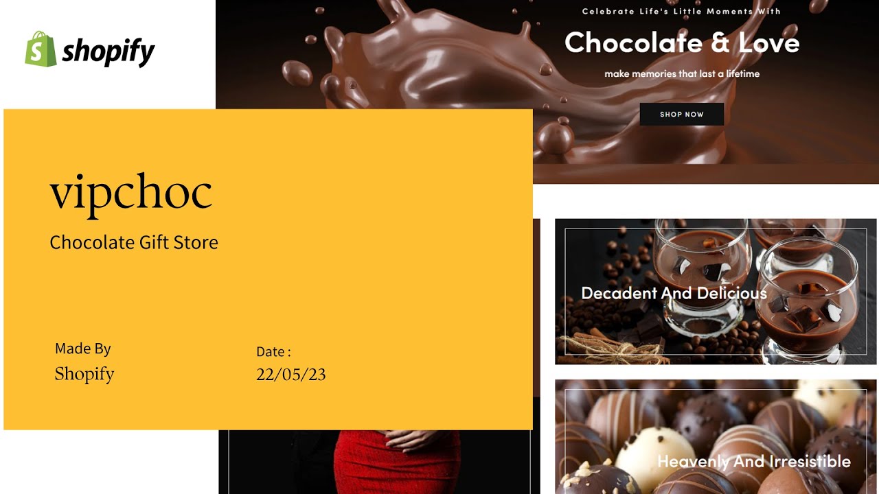 vipchoc Chocolate Gift Shopify Store - YouTube