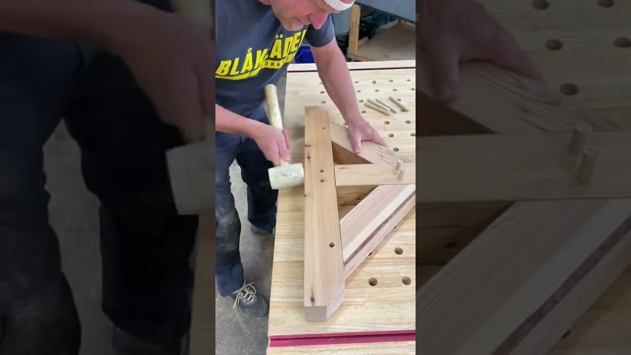 Draw bore mortise and tenon assembly #ad #youtubepartner #woodwork # ...