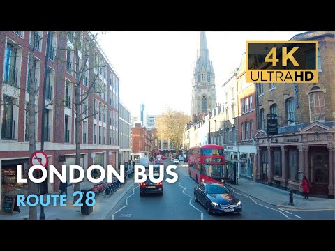 London Bus Ride, Route 28, Double Decker, 4K Virtual Tour - YouTube