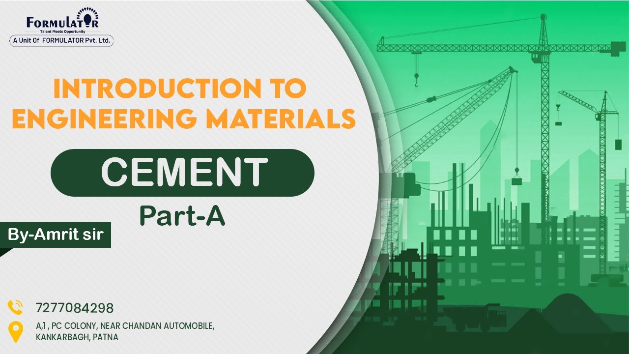 M01 L 01 ‎Introduction to Engineering Materials (Cement) Part-A - YouTube