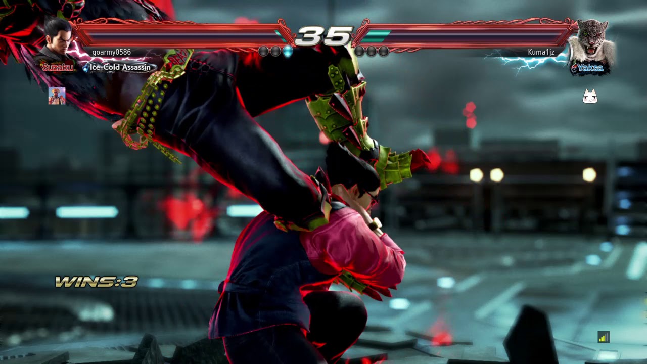 Kazuya Dragon uppercut slow mo to immediate backturn rage drive - YouTube