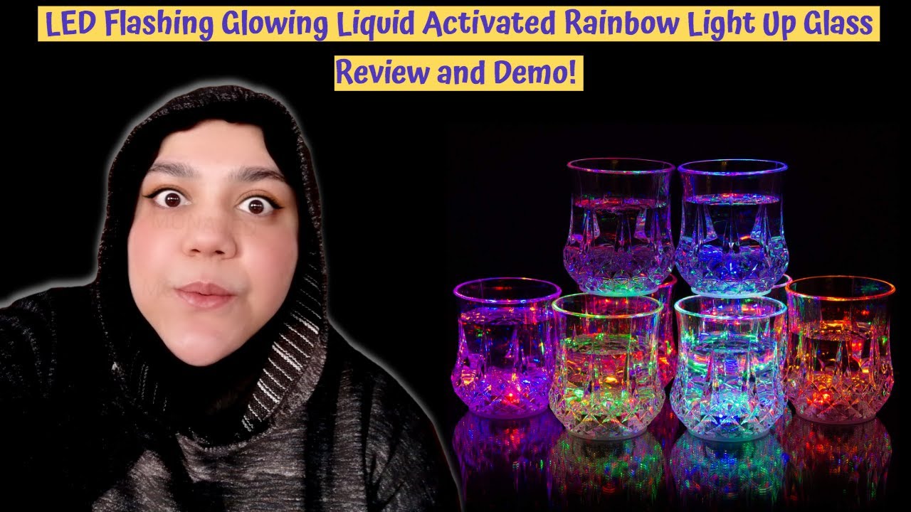 LED Flashing Glowing Liquid Activated Rainbow Light Up Glass Review and ...