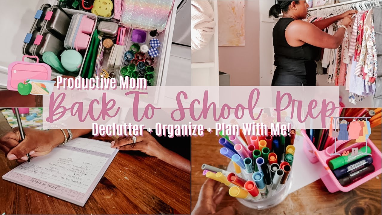 BACK TO SCHOOL PREP | DECLUTTER + ORGANIZE + PLAN WITH ME - YouTube