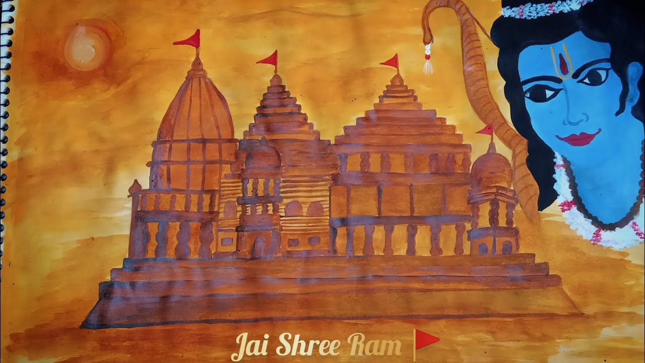Shree Ram Mandir Ayodhya Painting | Time Lapse | Jai Shree Ram | Anjali ...