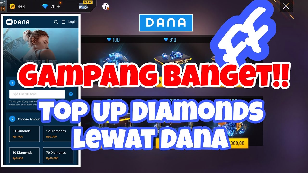 Cara Top Up Diamonds FF Free Fire Lewat Aplikasi Dana - YouTube