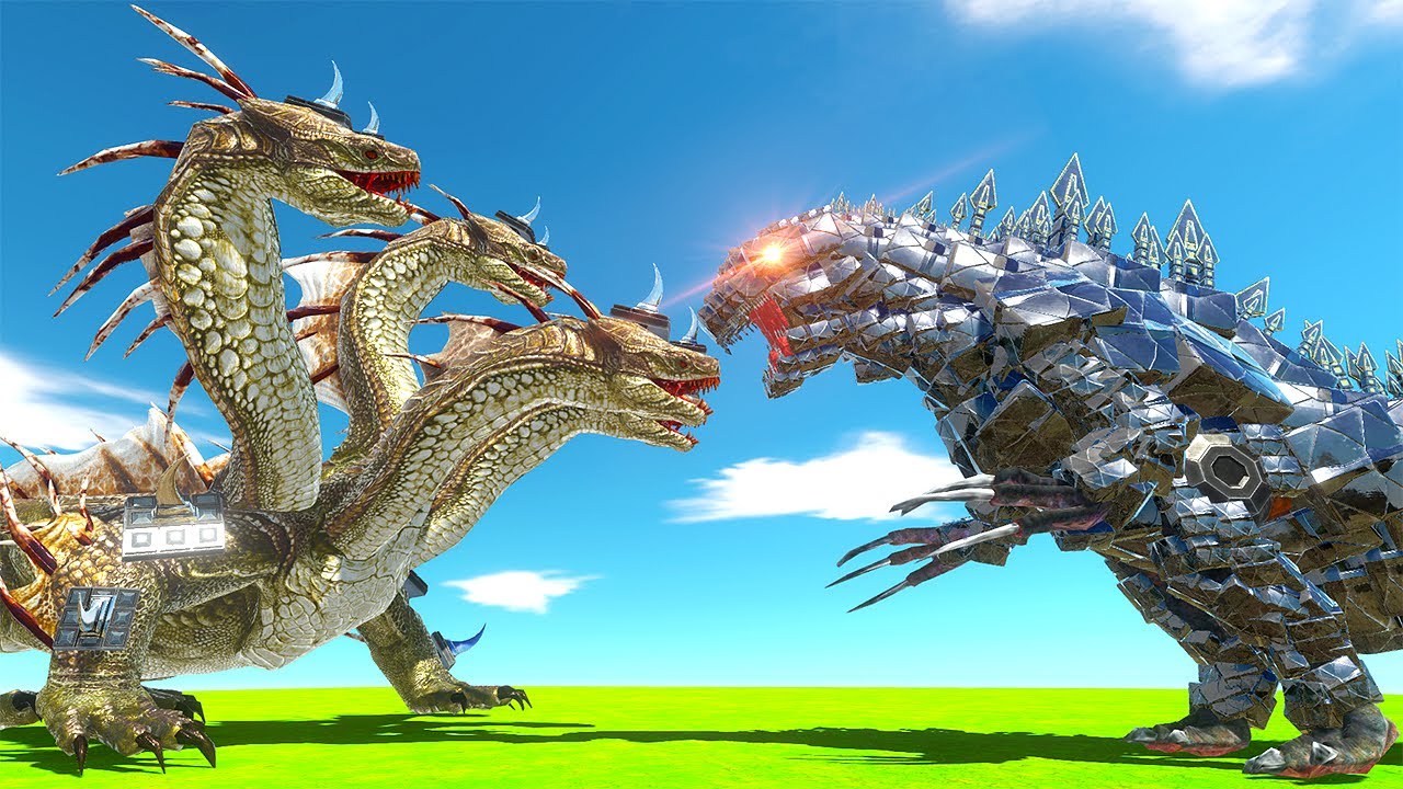 Upgraded HYDRA Fights GODZILLA - Animal Revolt Battle Simulator - YouTube