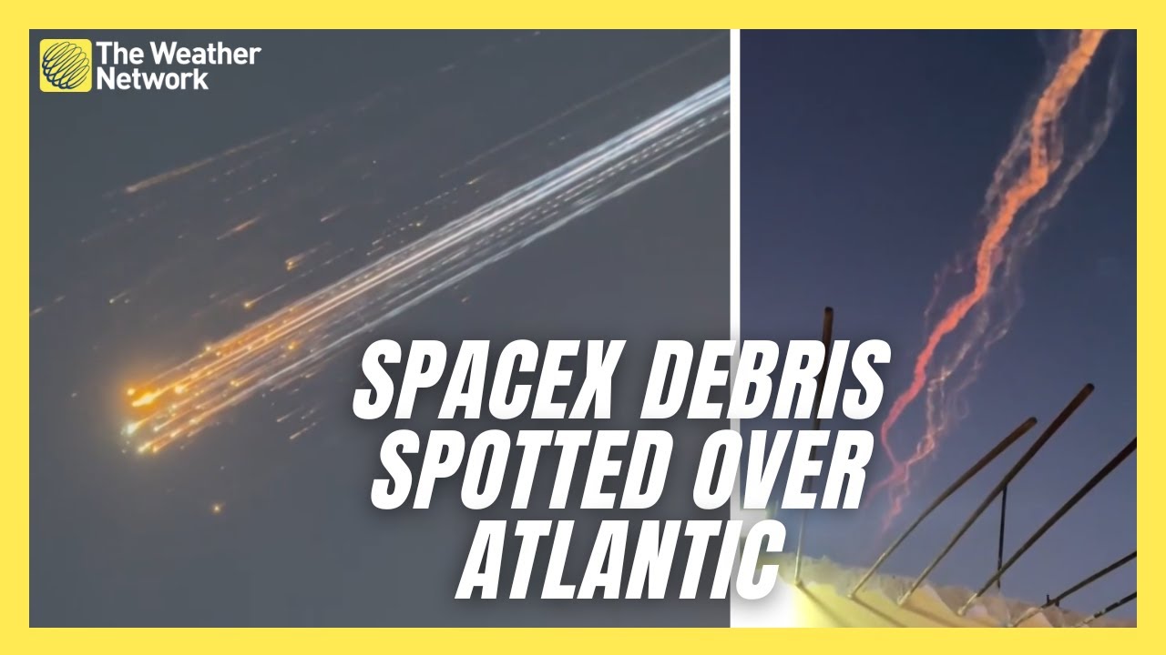 SpaceX debris streaks across sky after Starship explodes in flight test ...