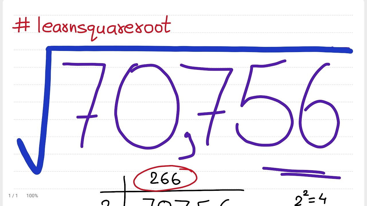 Square root of 70756 | How to Find Square Root by Long Division | Easy Maths Trick - YouTube
