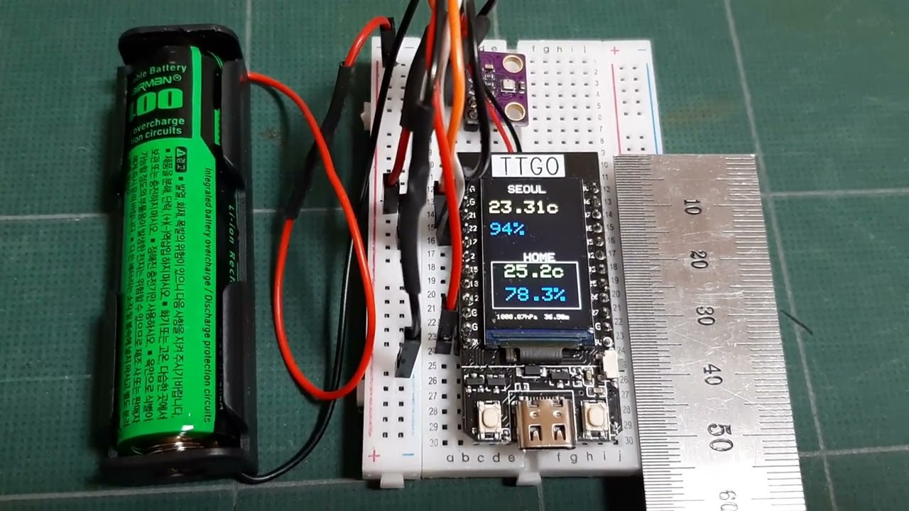 TTGO T-Display BME280 +Openweather - YouTube