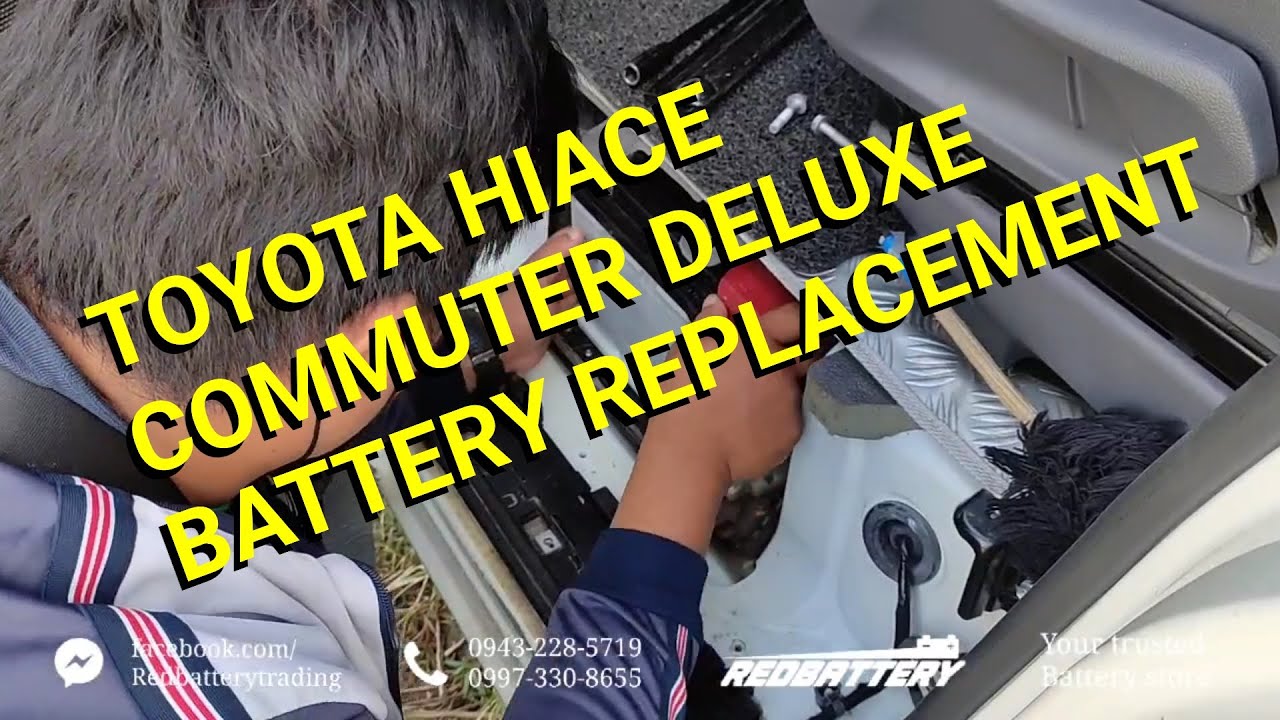 Toyota hiace commuter deluxe 2019 battery replacement - YouTube