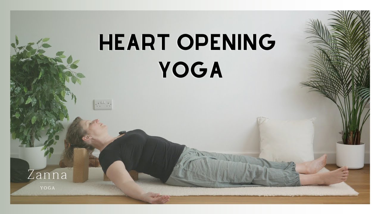 Heart opening yin yoga - 15 min short practice - YouTube