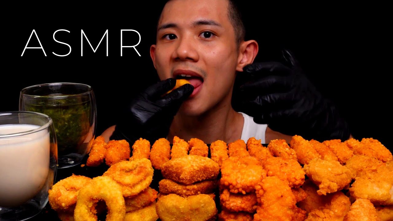 ASMR INDONESIA | SENSASI 40 NUGGET DICOCOL SAMBEL IJO SAMPE TUMPAH - YouTube