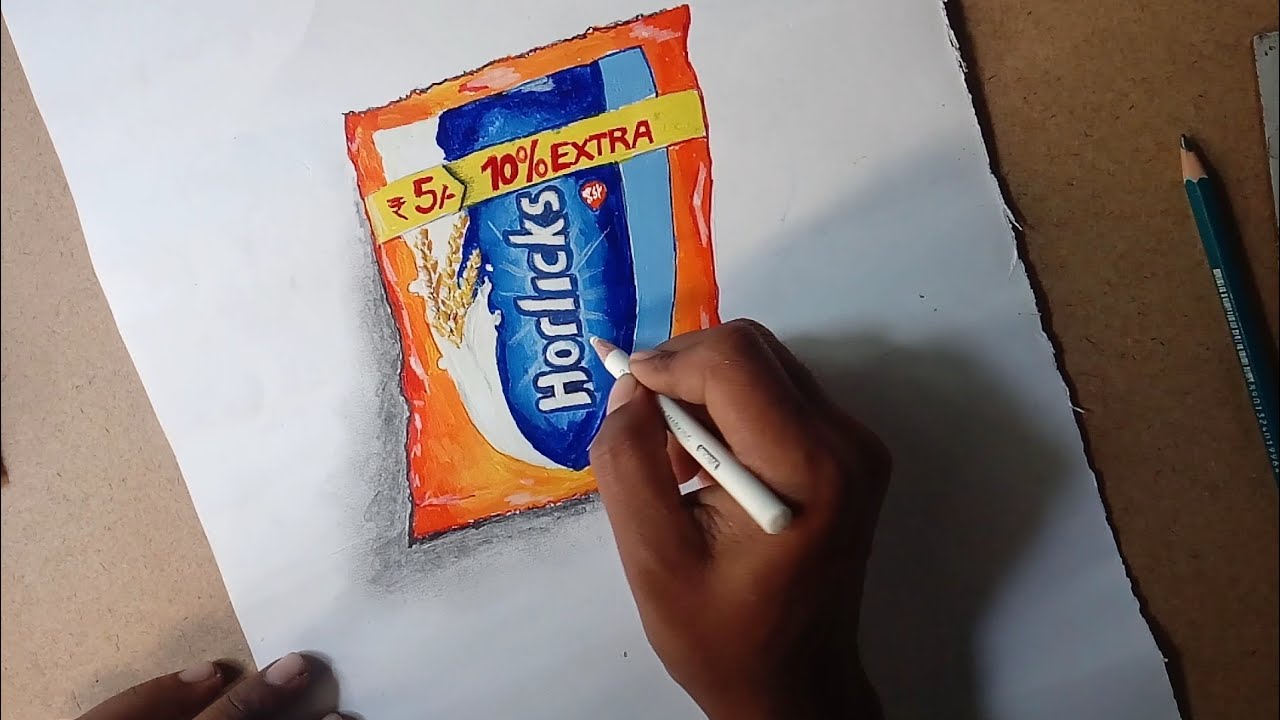 Drawing Horlicks Sachets 3D || Artking || ️ - YouTube