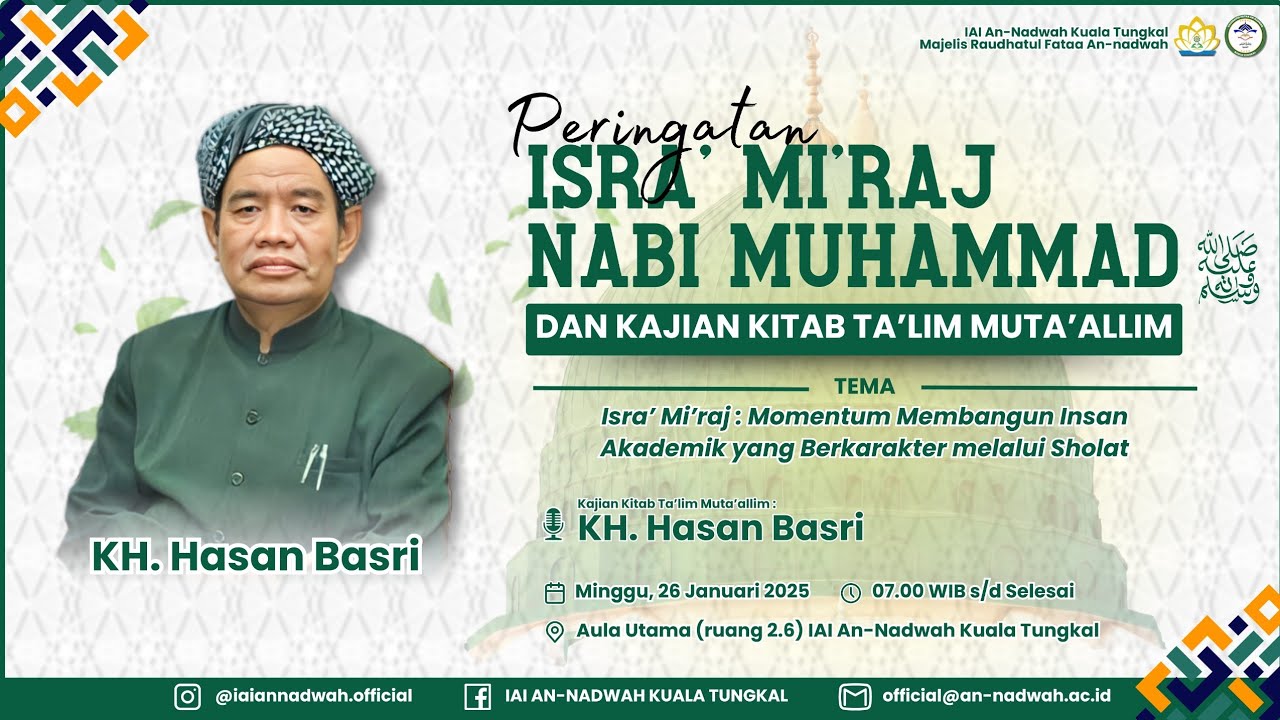 Kajian Kitab Ta'lim Muta'allim Bersama KH. Hasan Basri - YouTube