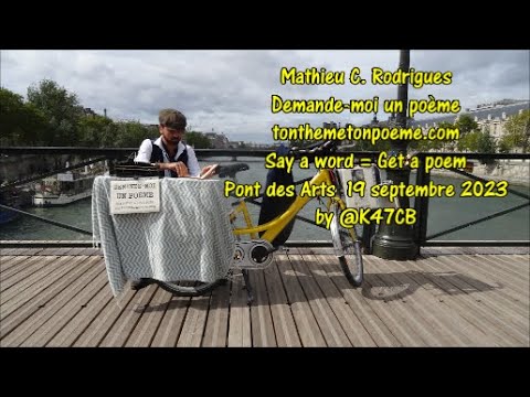 Mathieu C. Rodrigues La Vie D'Artiste Pont des Arts 19 septembre 2023 ...