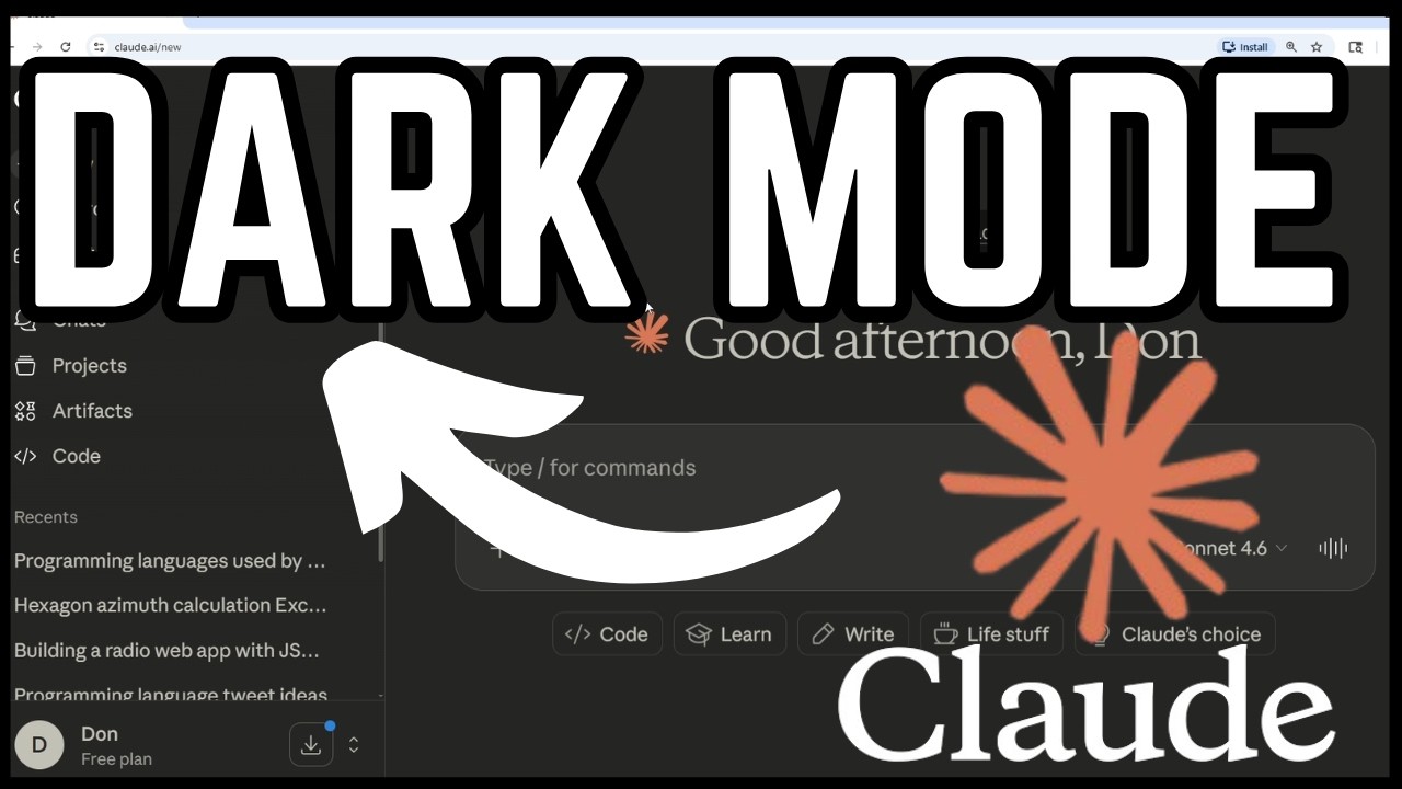 How to Enable Dark Mode in Claude AI Tutorial - YouTube