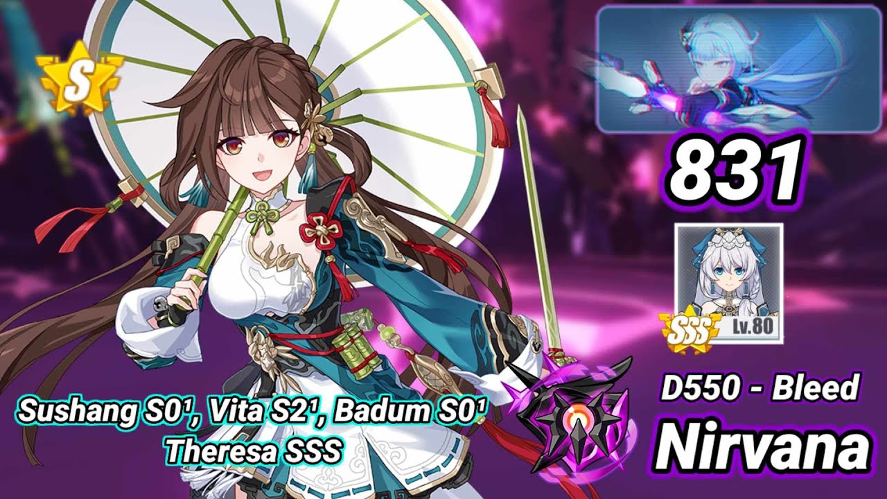 Nirvana D550: HOC (Bleed) 831 Pts - S0¹ Sushang, S2¹ Vita, S0¹ Badum ...