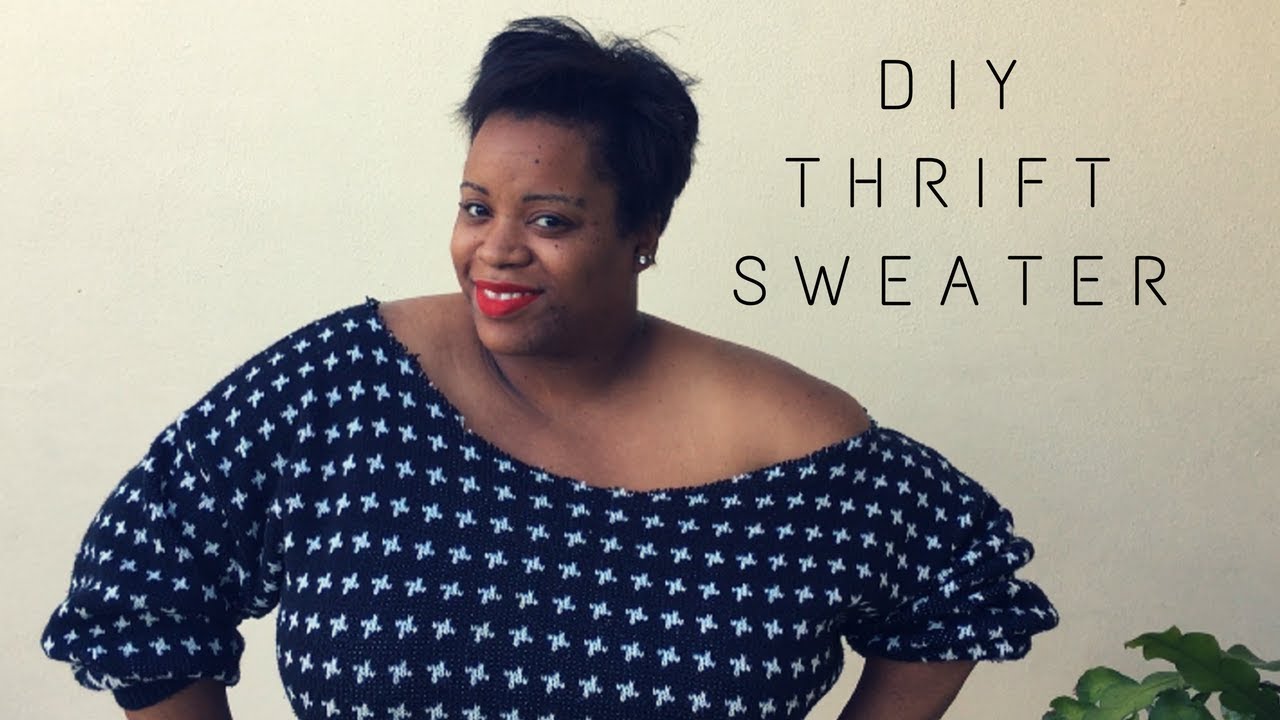 DIY Thrift Sweater - YouTube