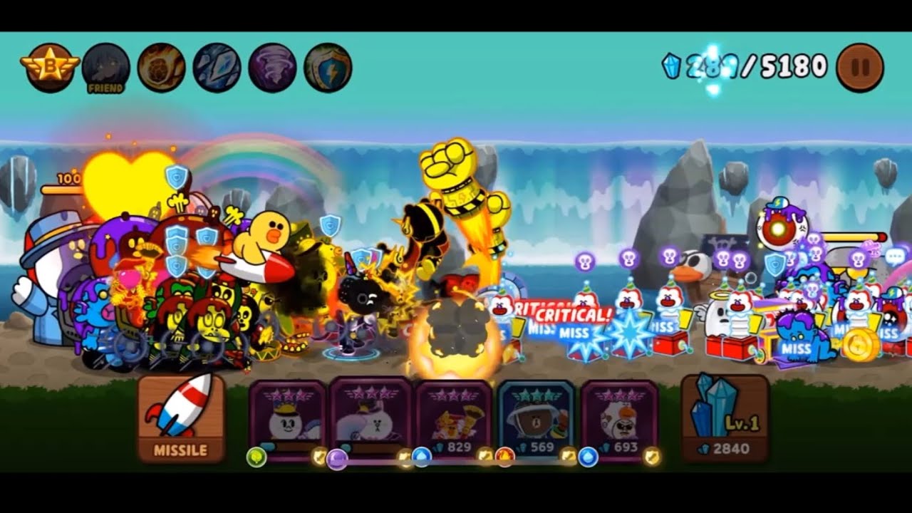 Line Rangers - Hard Stage 42 Rainbow Waterfall - YouTube