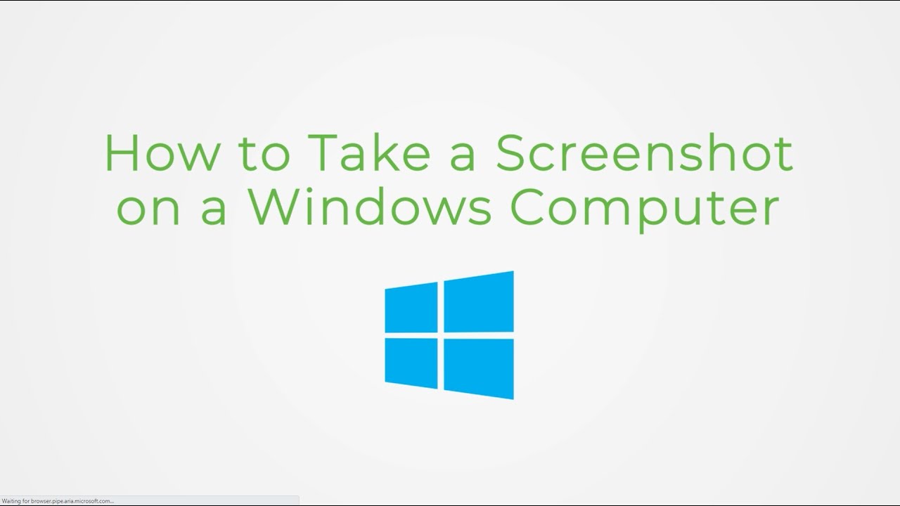 How to Take a Screenshot on a Windows Computer - YouTube