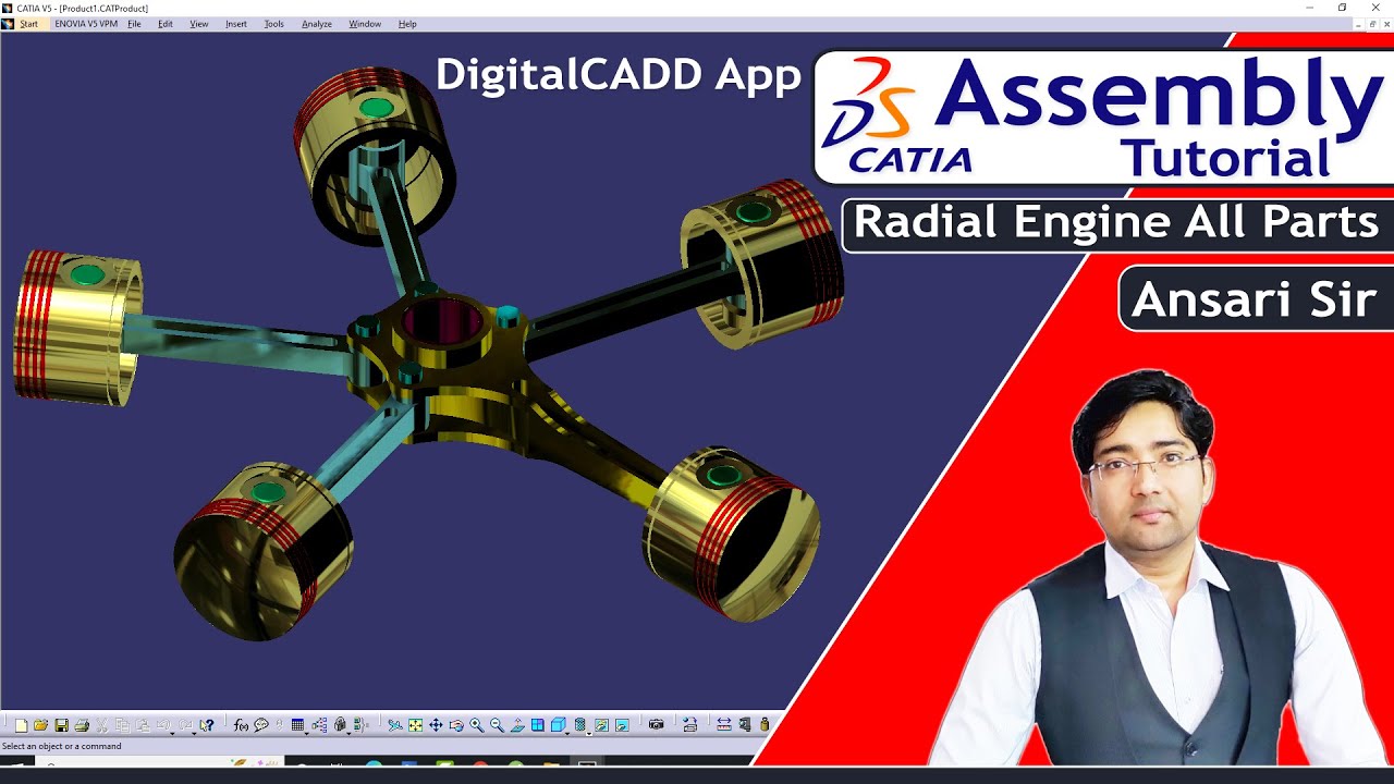 CATIA Assembly Tutorial | In Hindi | CATIA Full Course | DigitalCADD ...