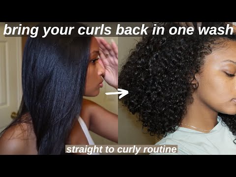 STRAIGHT TO CURLY HAIR ROUTINE | HOW TO BRING YOUR CURLS BACK TO LIFE AFTER A SILK PRESS