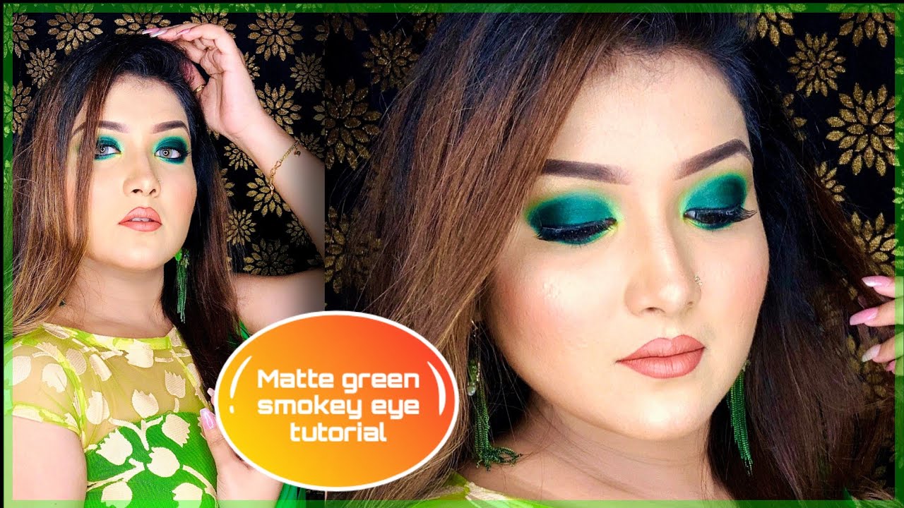 #Greensmokeyeye #eyemakeup Matte Green Smoky Eye Makeup Tutorial ...