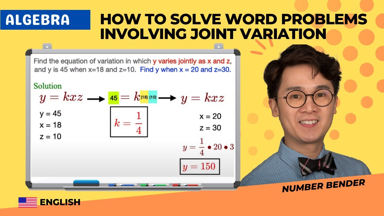 HOW TO SOLVE WORD PROBLEMS INVOLVING JOINT VARIATION | ALGEBRA - YouTube
