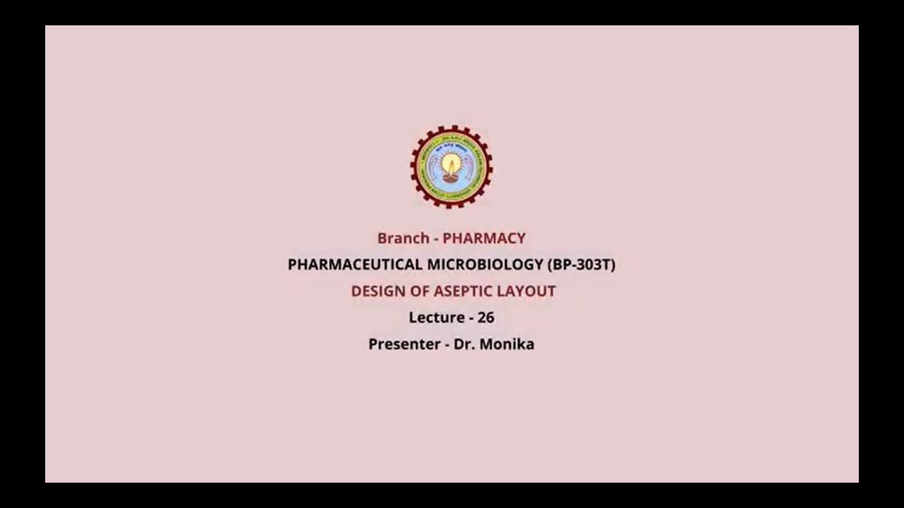 Pharmaceutical Microbiology | Design of Aseptic Layout | AKTU Digital ...
