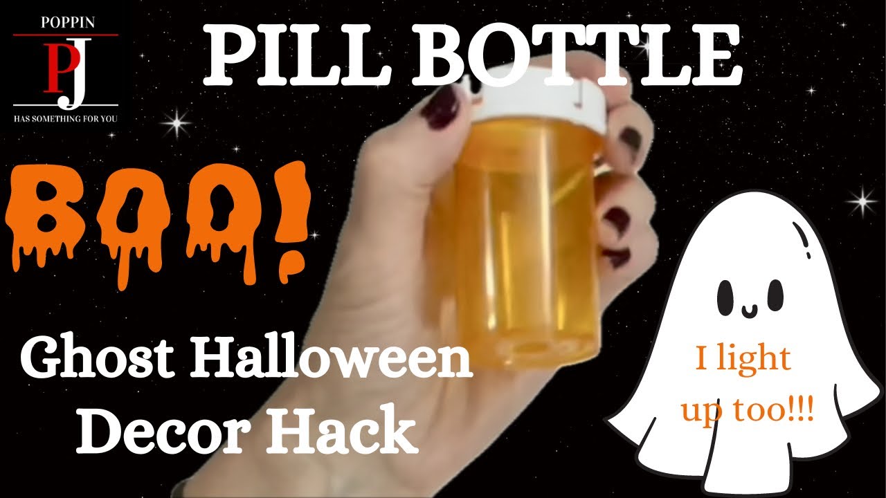 Pill Bottle Ghost Halloween Decor Hack!👻🎃 - YouTube