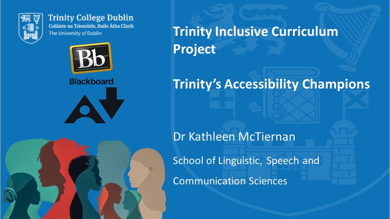Trinity-INC Accessibility Champion Dr. Kathleen McTiernan - YouTube