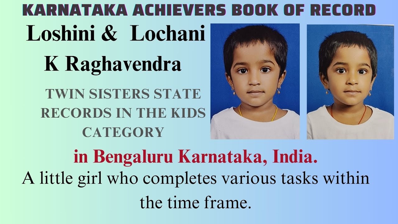 Lochani & Loshini K Raghavendra l A little girl who completes various ...