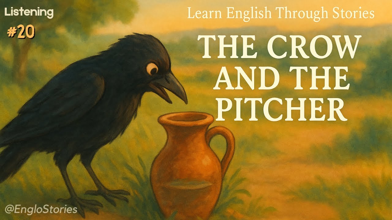 The Crow and the Pitcher | Learn English Through Story with Subtitles ...