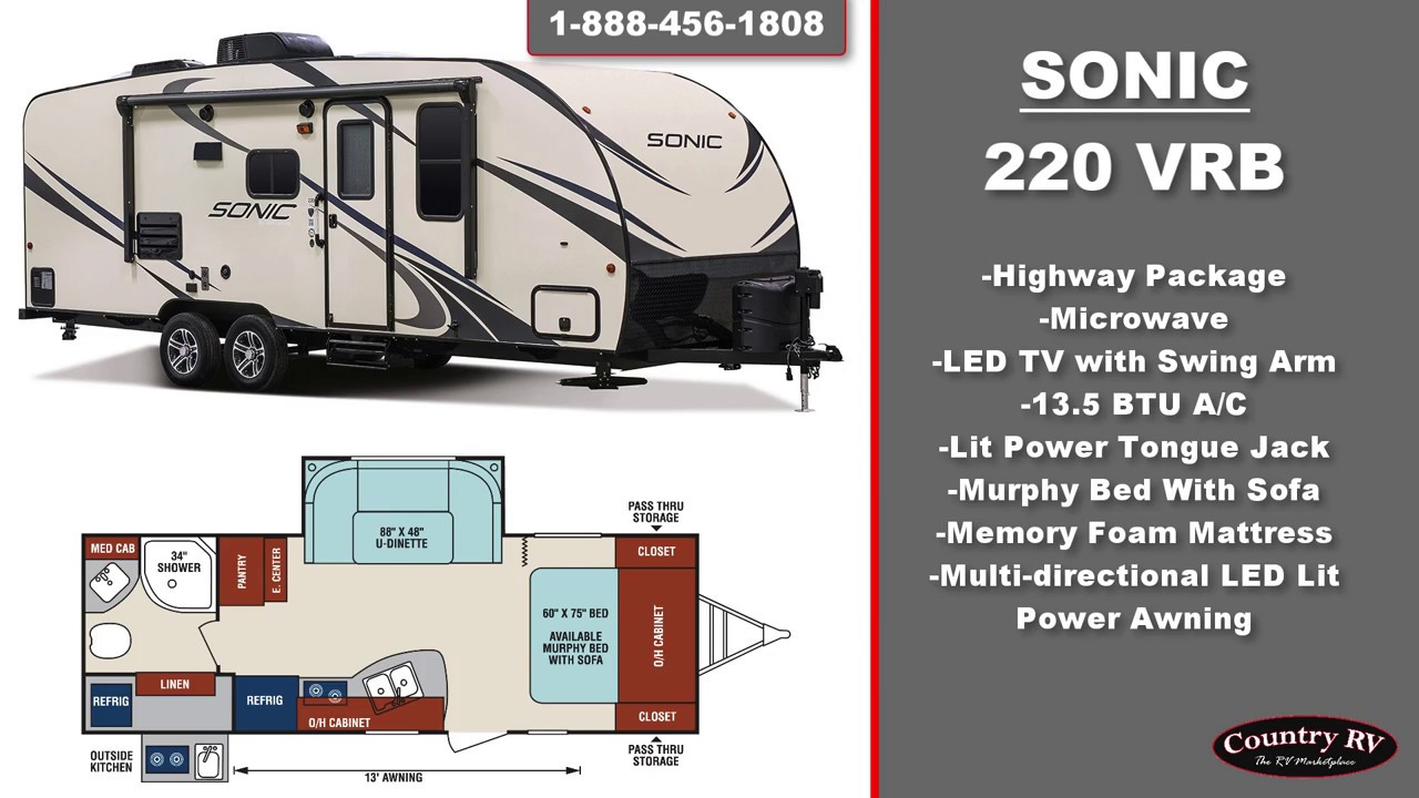 2017 Sonic 220 VRB - Travel Trailer - YouTube