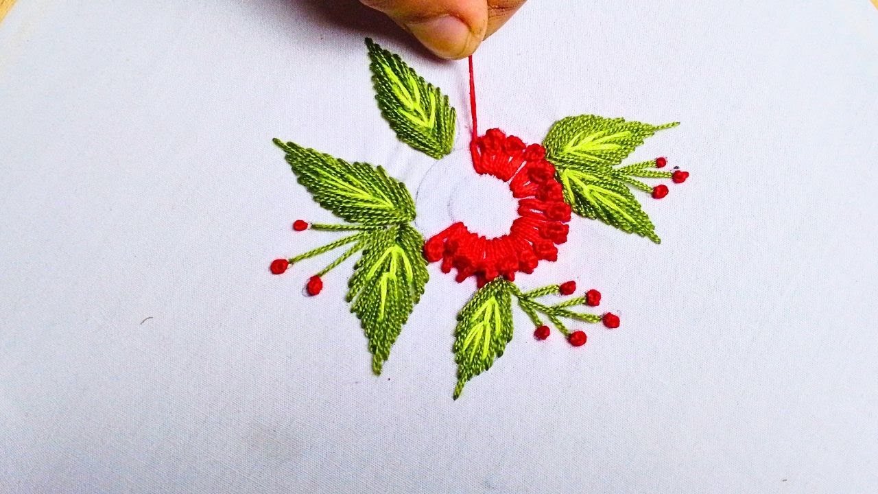 Hand Craft Work at Home | Beautiful Flower Design with New trick - YouTube