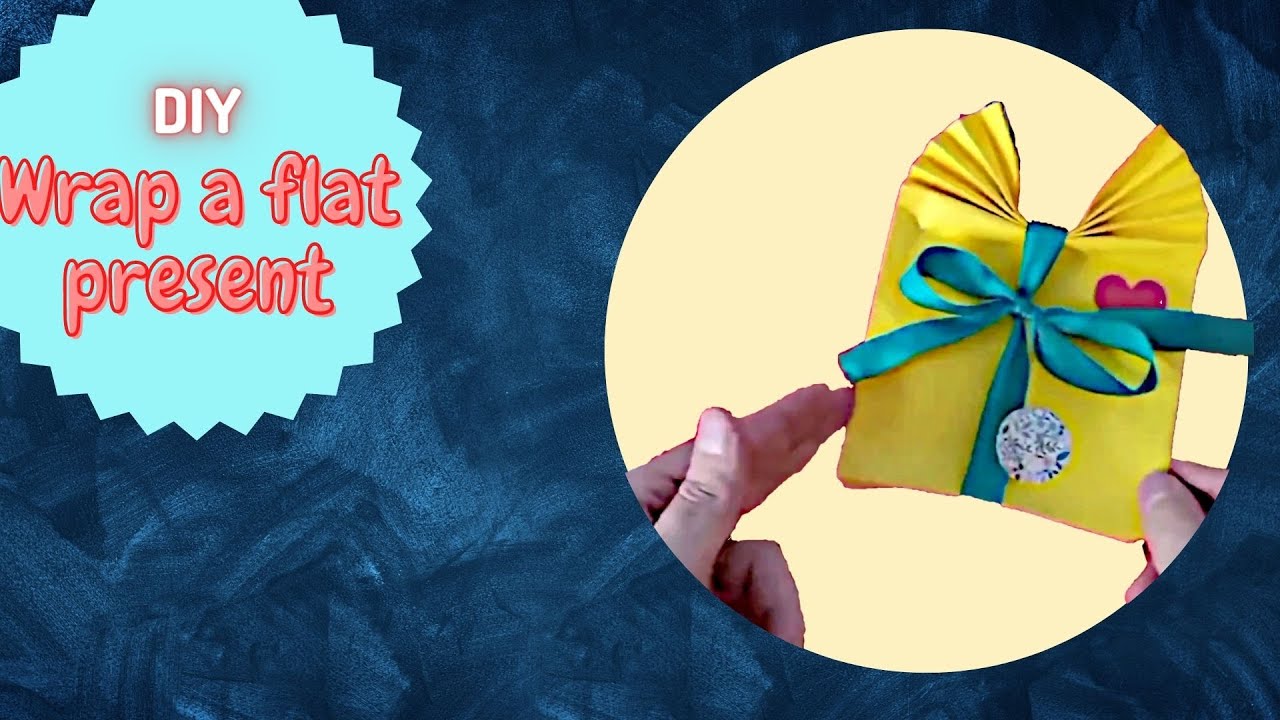 How to wrap a flat present? thin gift box from paper - YouTube