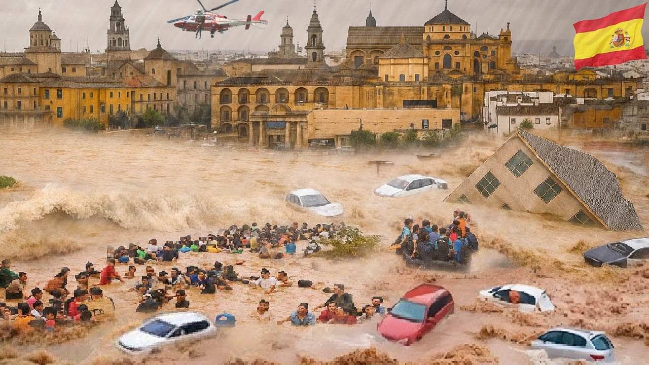 Chaos in Spain: Deadly Floodwaters SWEEP Away Homes & Cars — Thousands ...