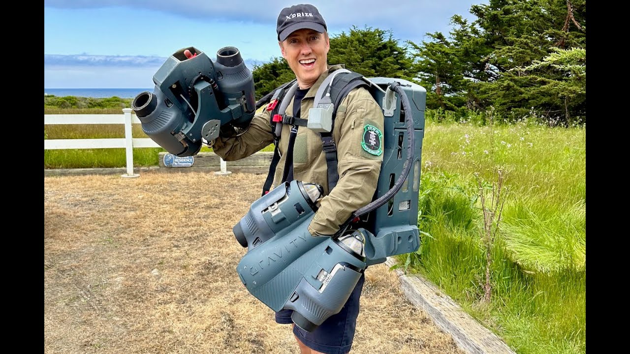 Gravity Jet Suit Flight by the Sea - YouTube