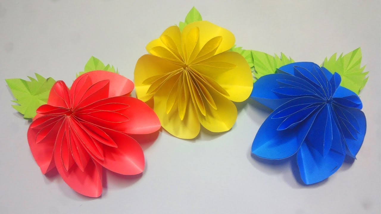 How To Make Flower With Color Paper DIY Paper Flowers Making How To Make Flower With Color Paper DIY Paper Flowers Making
